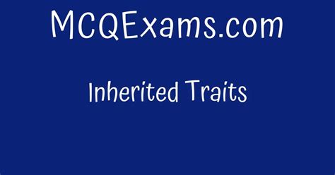 Inherited Traits Solution