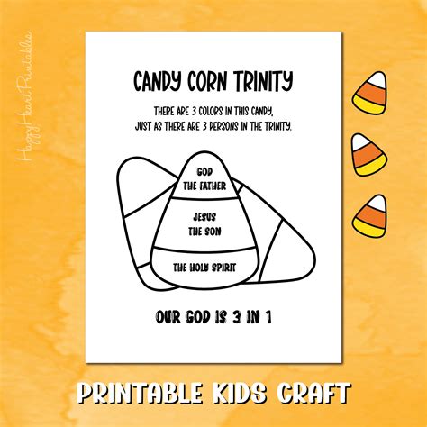 Candy Corn Trinity Coloring Page Happy Heart Printables