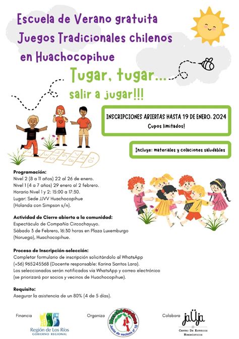 En Valdivia Escuela De Verano Gratuita Para Niños Y Niñas Tugar