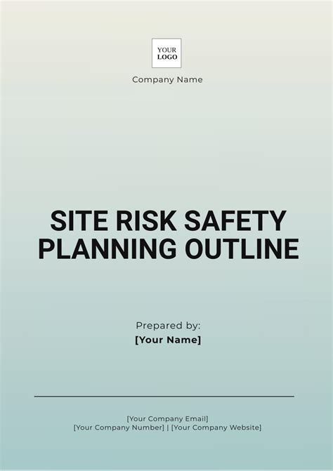 Free Site Risk Safety Planning Outline Template To Edit Online