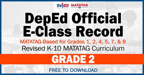 Deped Click Grade 2 Deped Official E Class Record Facebook