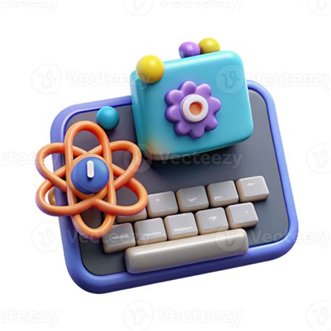 Dramatic Creative Quantum Computer Programming Icon Cutout With Keyboard 57868131 Png
