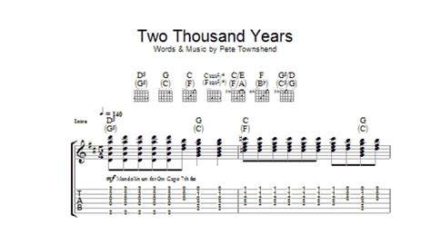Two Thousand Years Guitar Tab Print Sheet Music Now