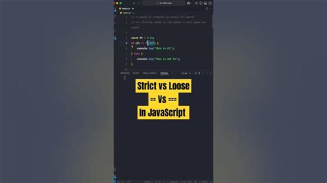 Strict Vs Loose Equality Operator Javascript Coding Programming Youtube