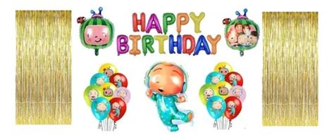 Kit De Globos Coco Melon Gigante Para Cumpleaños Mercadolibre