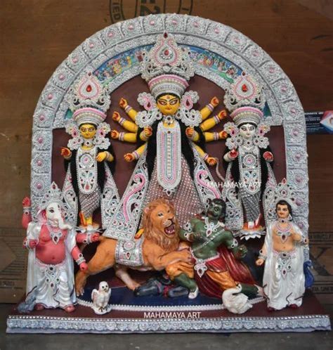 Fiberglass Bengali Traditional Durga Idol Home At ₹ 18000piece In Kolkata