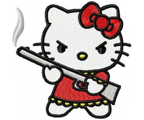Pin On Angry Hello Kitty Machine Embroidery Design For Instant Download