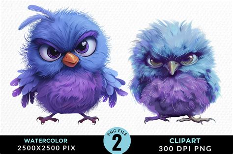 Grumpy Bird Illustration Clipart Design Graphic By Regulrcrative
