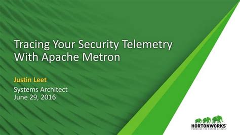 Tracing Your Security Telemetry With Apache Metron Ppt