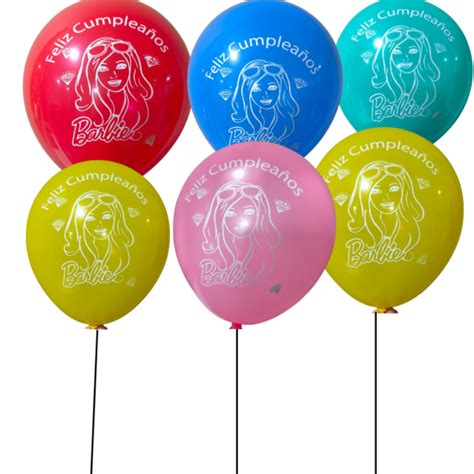 Globos Latex Barbie 6 Unidades Cotillón Concepción