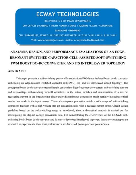 Analysis Design And Performance Evaluations Of An Edge Resonant