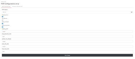 Edit PHP Configurations CloudPages