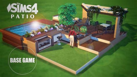 Patio Backyard Ideas With Split Platforms Base Game No Cc The Sims 4