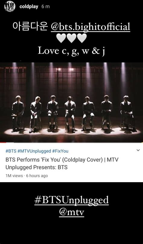 Coldplay Gave Permission To Bts To Cover Their Song Heres Why Thats Significant Koreaboo