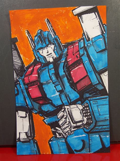 Ultra Magnus G1 Original Art 8 5 X 5 5 Artwork Sketch Transformers
