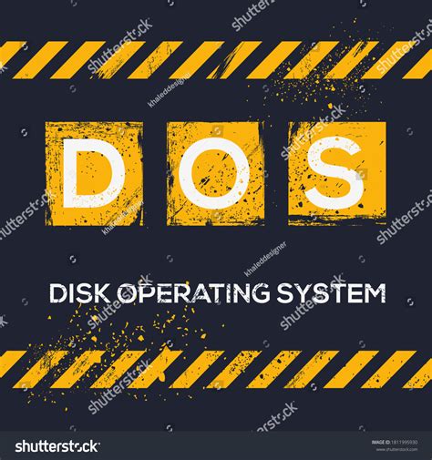 Dos Mean Disk Operating Systemvector Illustration Stock Vector Royalty Free