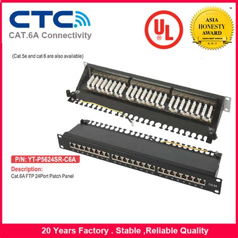 Cat6a 1u Ftp 19inch Rack Mount Patch Panel Cat6 And Cat5e Available