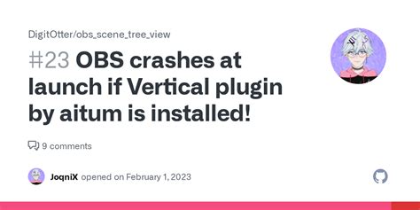 OBS Crashes At Launch If Vertical Plugin By Aitum Is Installed Issue DigitOtter Obs