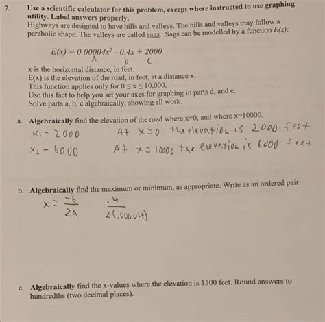 solved use a scientific calculator for this problem except