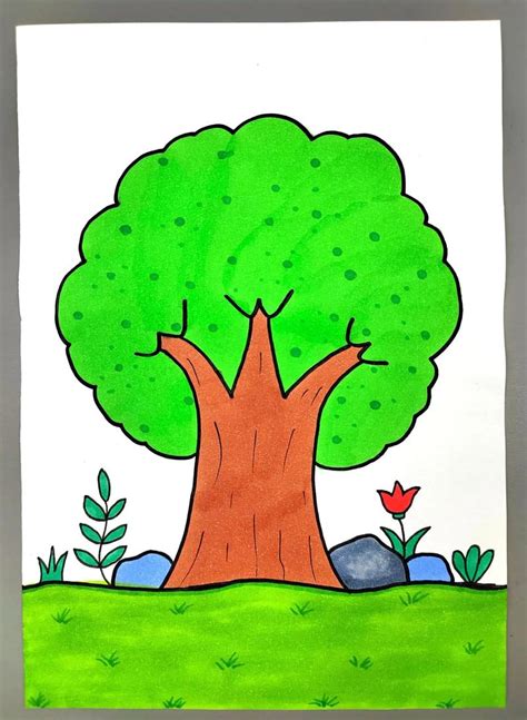 简笔画图片大全春天的树 简笔画图片大全春天的树叶 画趣文库（我爱生活）