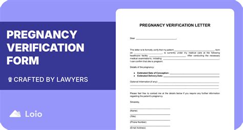 Free Pregnancy Verification Form Template Easy And Fast Download