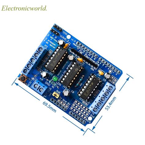 L293d Motor Drive Shield Dual For Arduino Duemilanove Motor Drive