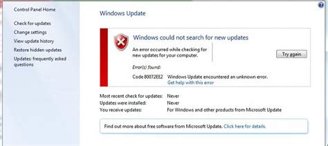 Windows Update Error Message 80072ee2 Windows 7 Forums