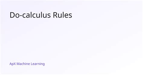Do Calculus Rules And Uses