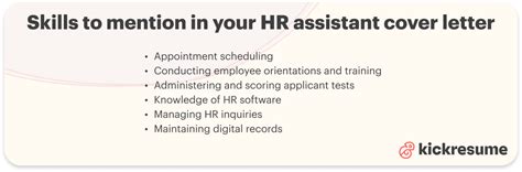 Human Resources Assistant Cover Letter Samples And Examples 2025 Kickresume
