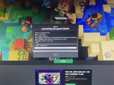 Launcher I Get This Error Every Time I Try To Launch The Game In Certain Versions I Cant
