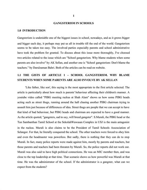 Gangsterism Assignment Lmcw2153 Ethics And Civilisation Ukm