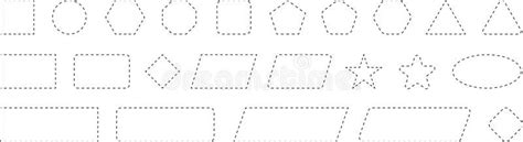 Dashed Line Basic Geometric Shapes Dashed Outline Icon Of Cut Frame