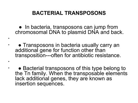 Bacterial Transposons Ppt