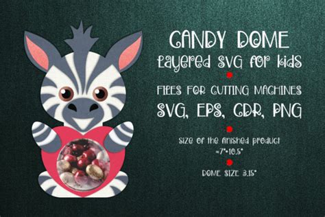 Zebra Candy Dome Valentine Paper Craft Graphic By Olga Belova