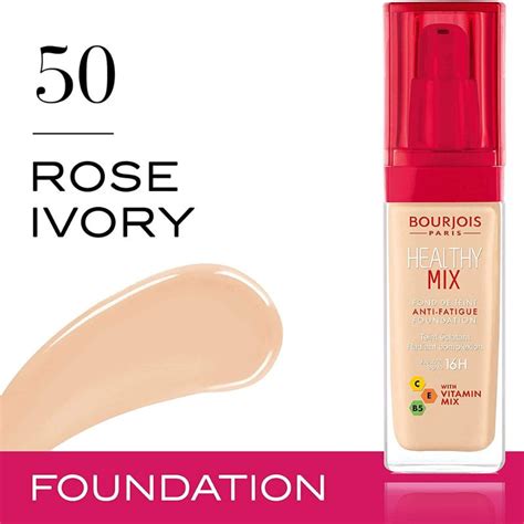 Bourjois Healthy Mix Anti Fatigue Foundation 50 Rose Ivory Zynah Egypt