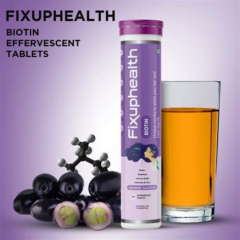 Buy Fixuphealth Biotin Selenium Amino Acids Vitamin And Zinc Effervescent