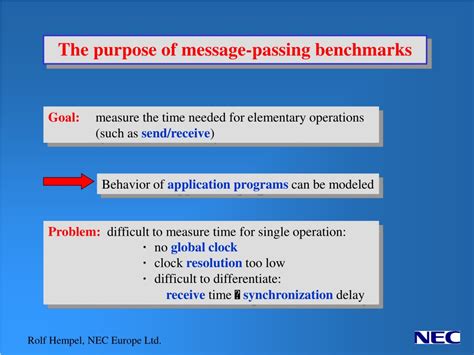 ppt basic message passing benchmarks methodology and pitfalls