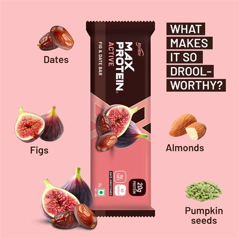 Max Protein Bar Active Fig And Date Bar Ritebite Max Protein