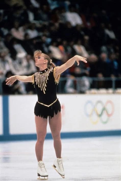 Tonya Harding Performing An Exhibition During The Xvl Winter Olympics In Albertville France On