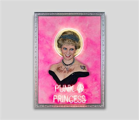 Punk Princess Illuminati Neon Castle Fine Art