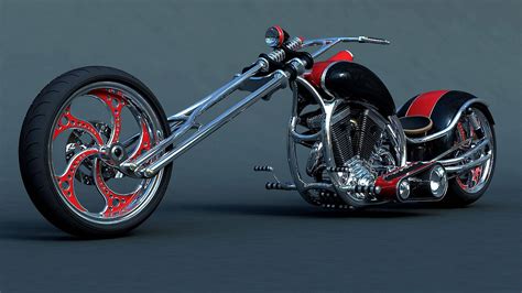 All Black Chopper Motorcycle