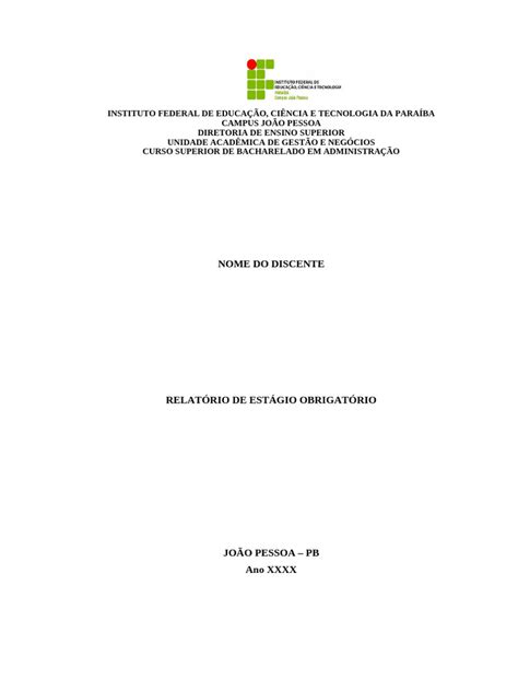 Modelo De Relatório De Estágio Csba Pdf Diploma De Bacharel Economia
