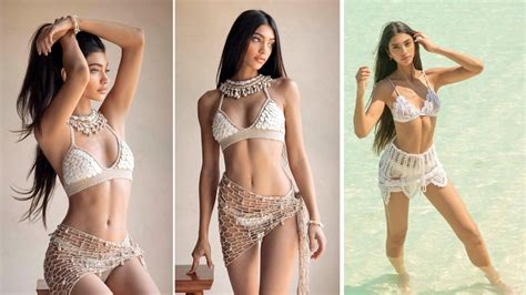 Alanna Panday Shows Off Killer Beach Body In White Crochet Bikini See