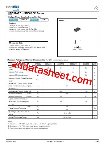 Sb54 Marking Sb54afc Datasheet Pdf Pan Jit International Inc
