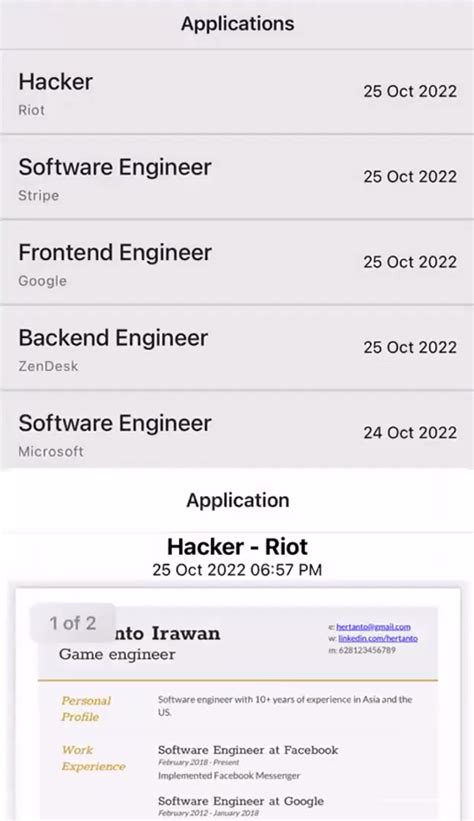 Github Hertantoirawan Github Resume Frontend A Mobile App To Easily
