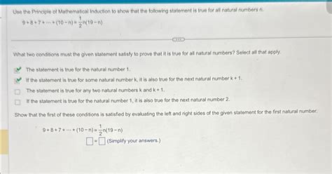 Solved Use The Principle Of Mathematical Induction To Show Chegg