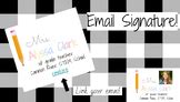 Personalized Email Signature By Mrs Clarks Coop Tpt