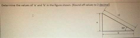 Solved Determine The Values Of A And B In The Figure Shown Chegg
