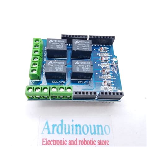 Jual Relay Shield V Channel For Arduino Uno Mega Expansion Board V Jakarta Barat
