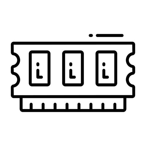 Beautifully Designed Icon Of Ram Random Access Memory 23065405 Vector